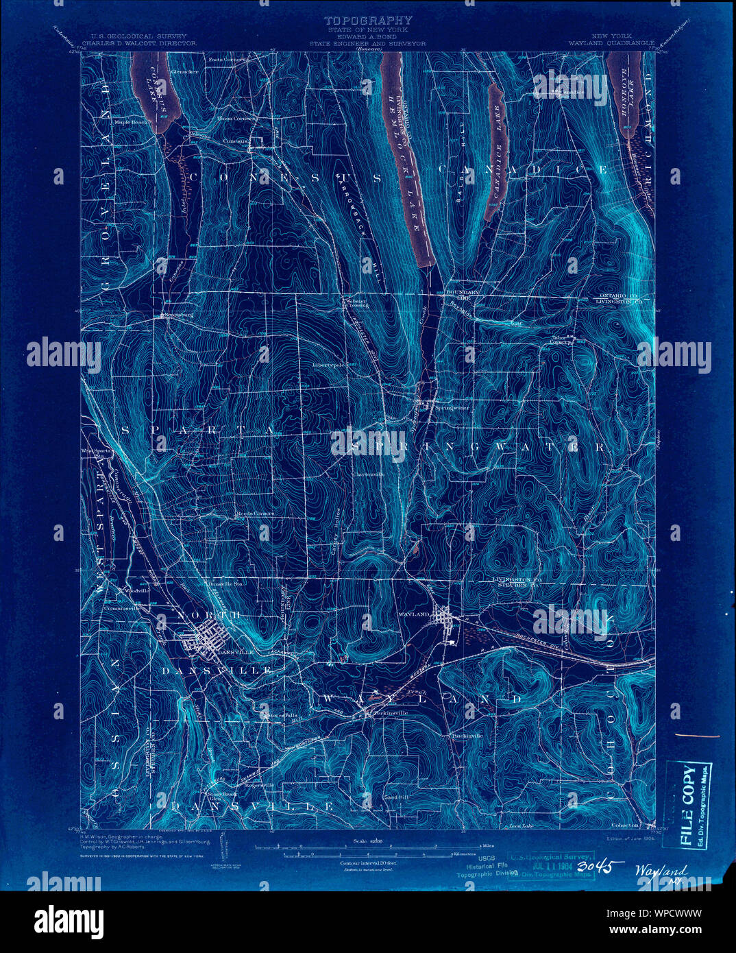 Wayland new york map hi-res stock photography and images - Alamy