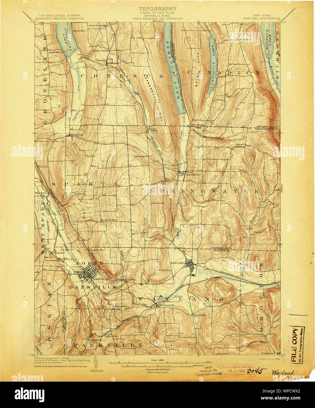 Map of wayland new york hi-res stock photography and images - Alamy