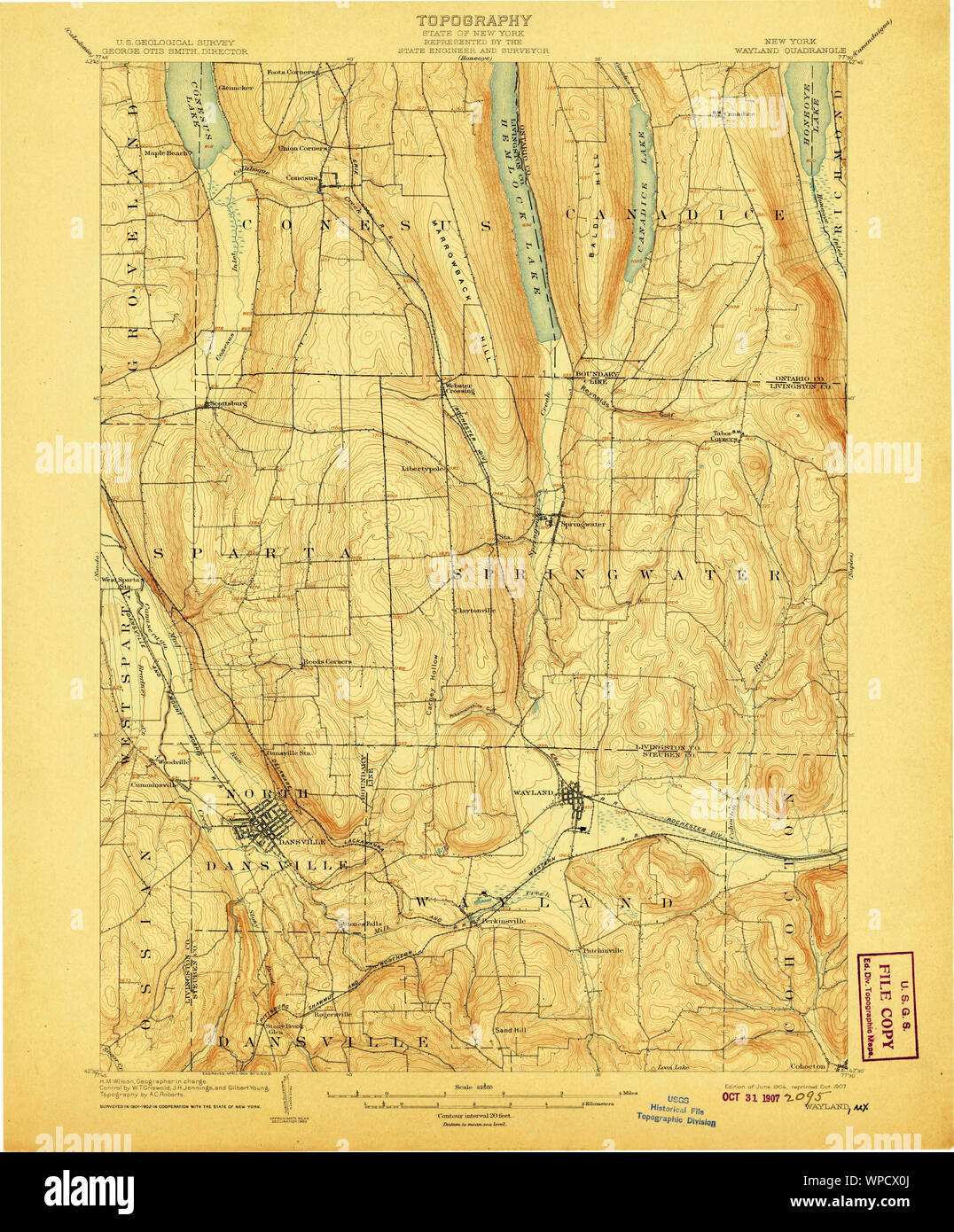 Map of wayland new york hi-res stock photography and images - Alamy