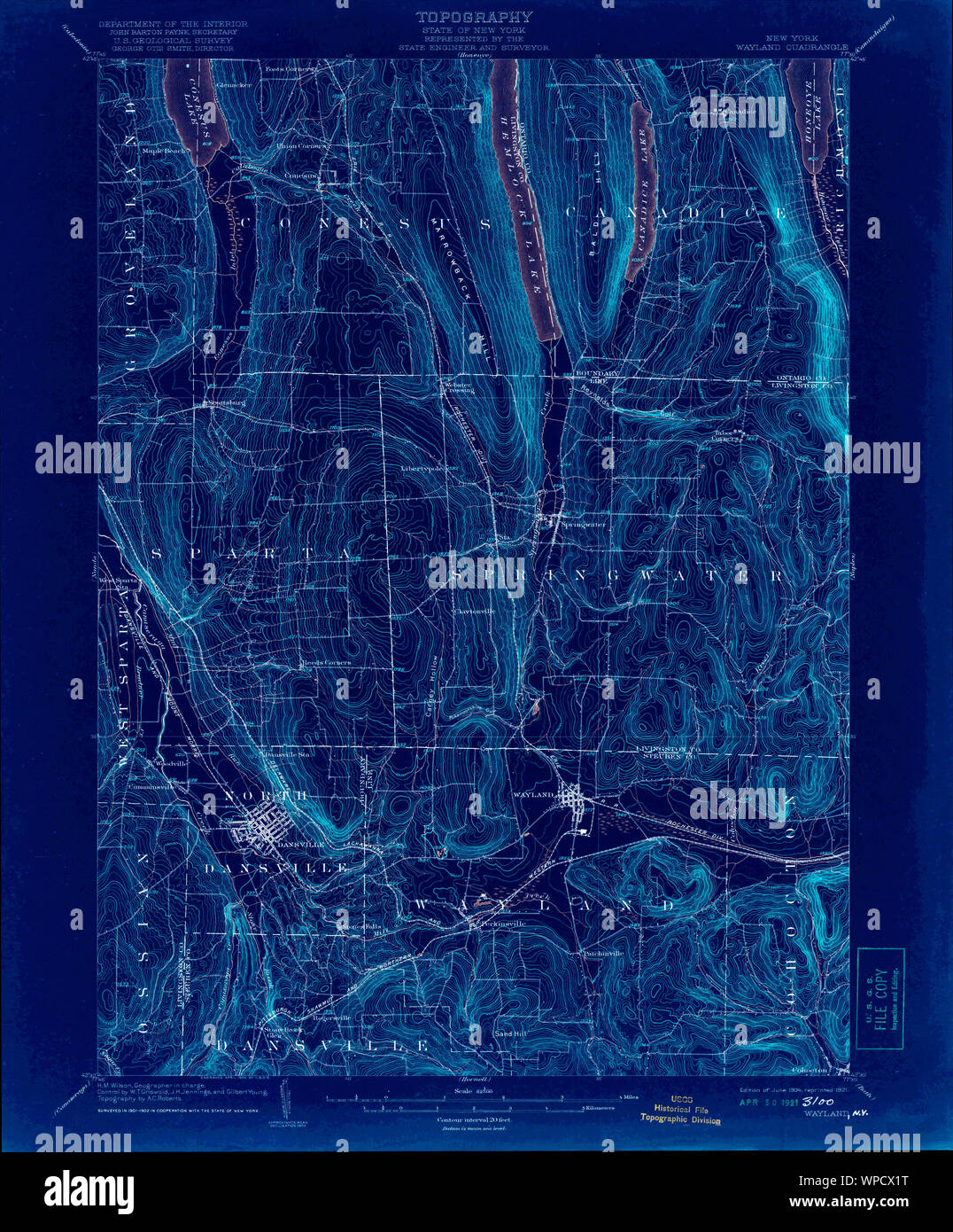 Map of wayland new york hi-res stock photography and images - Alamy