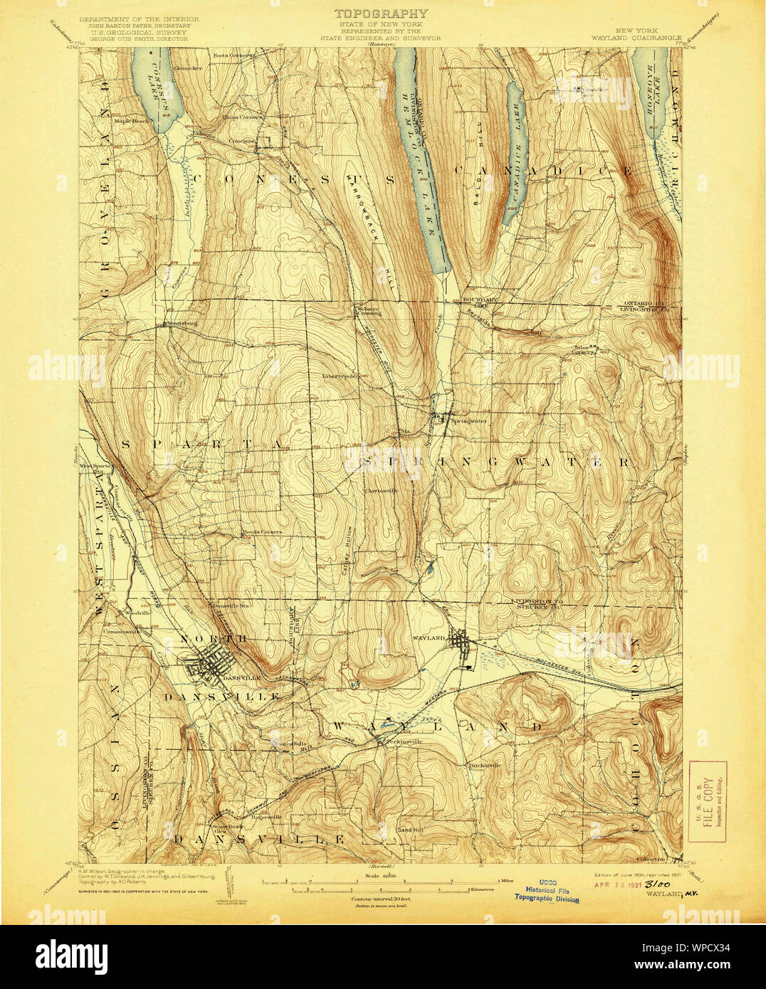Map of wayland new york hi-res stock photography and images - Alamy