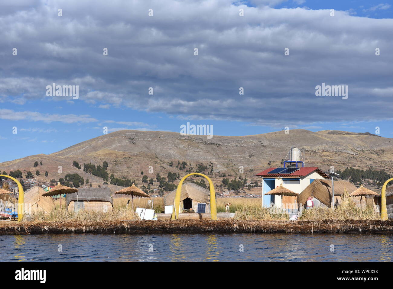 Puno, Peru. 8th Sep, 2019. A general view of the traditional houses on ...
