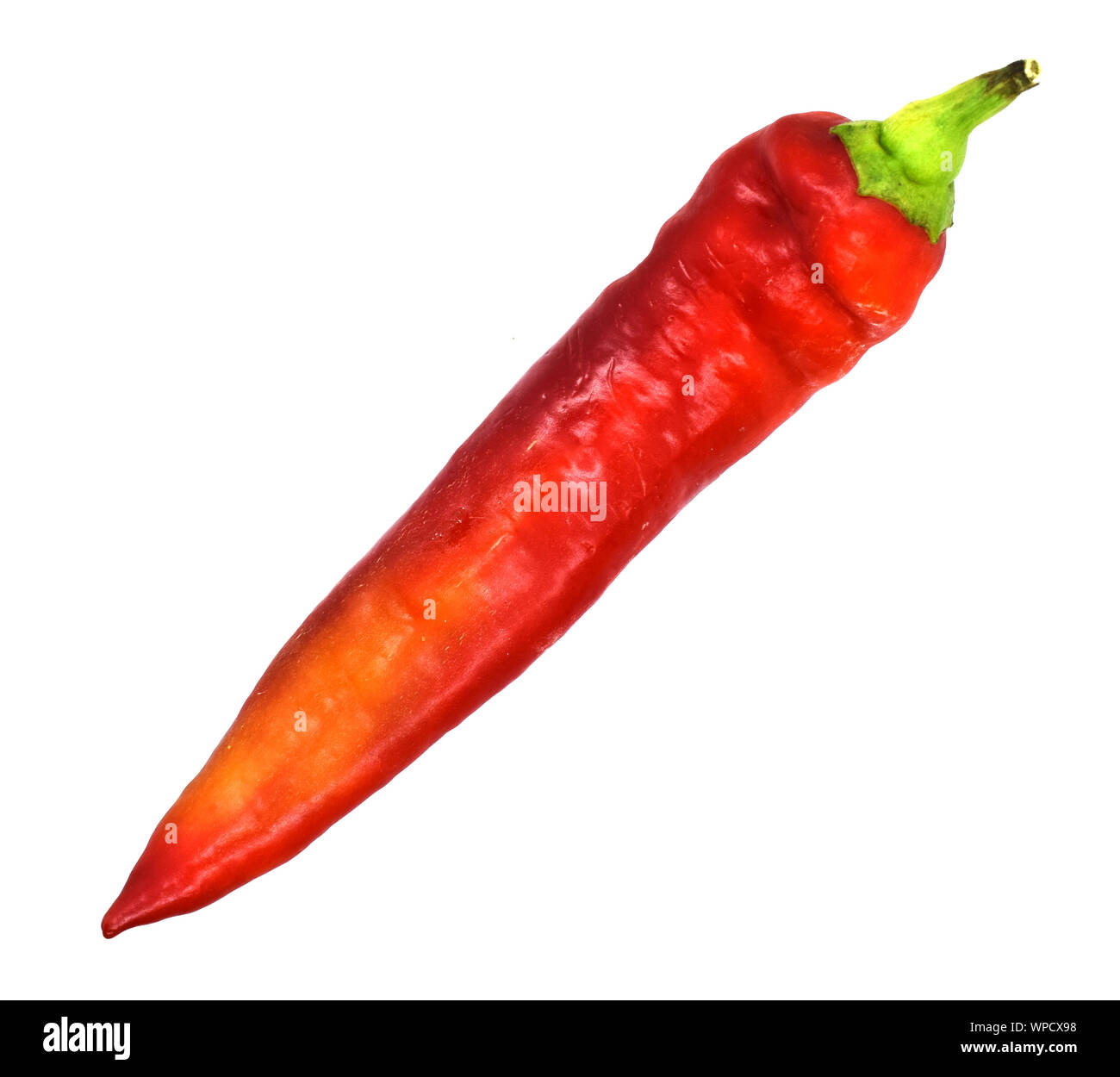 Red pepper on a white background. Pod of papper seasoning asia on ...