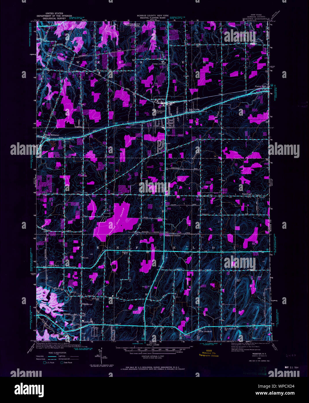 New York NY Webster 140095 1952 24000 Inverted Restoration Stock Photo ...