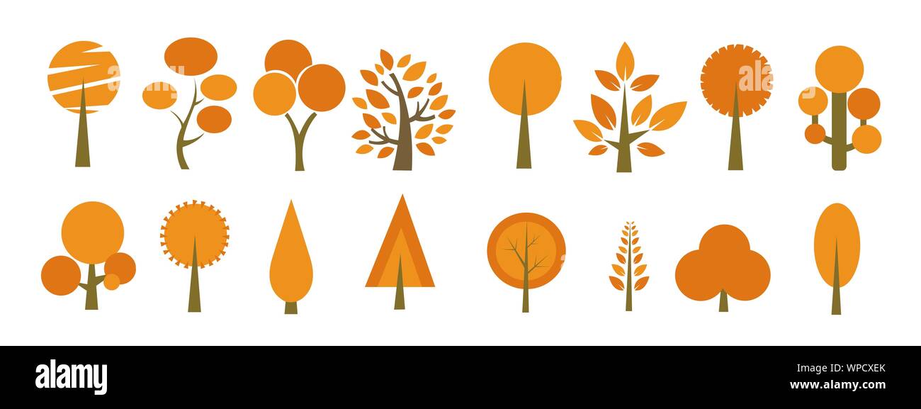 Autumn tree icon vector illustration Stock Vector Image & Art - Alamy