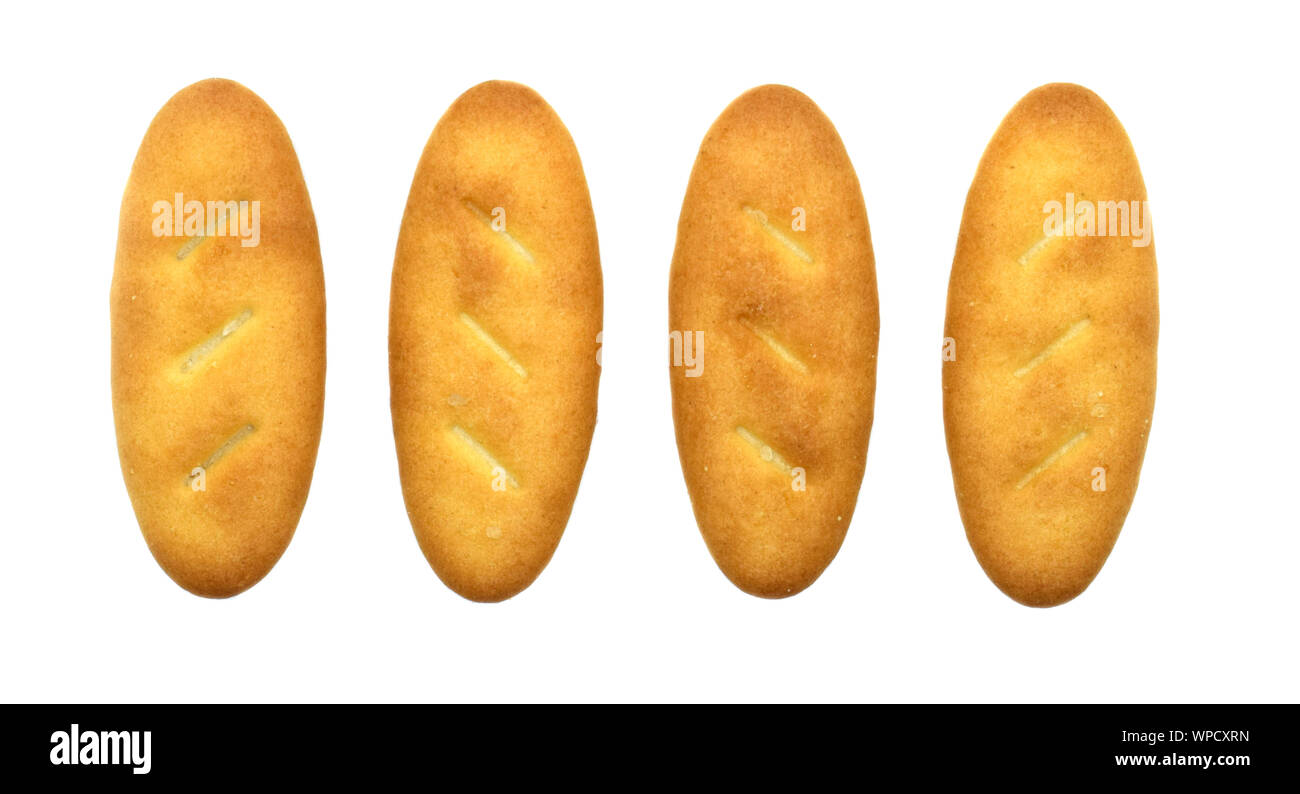 Pastry in the form of a loaf on a white background Stock Photo - Alamy