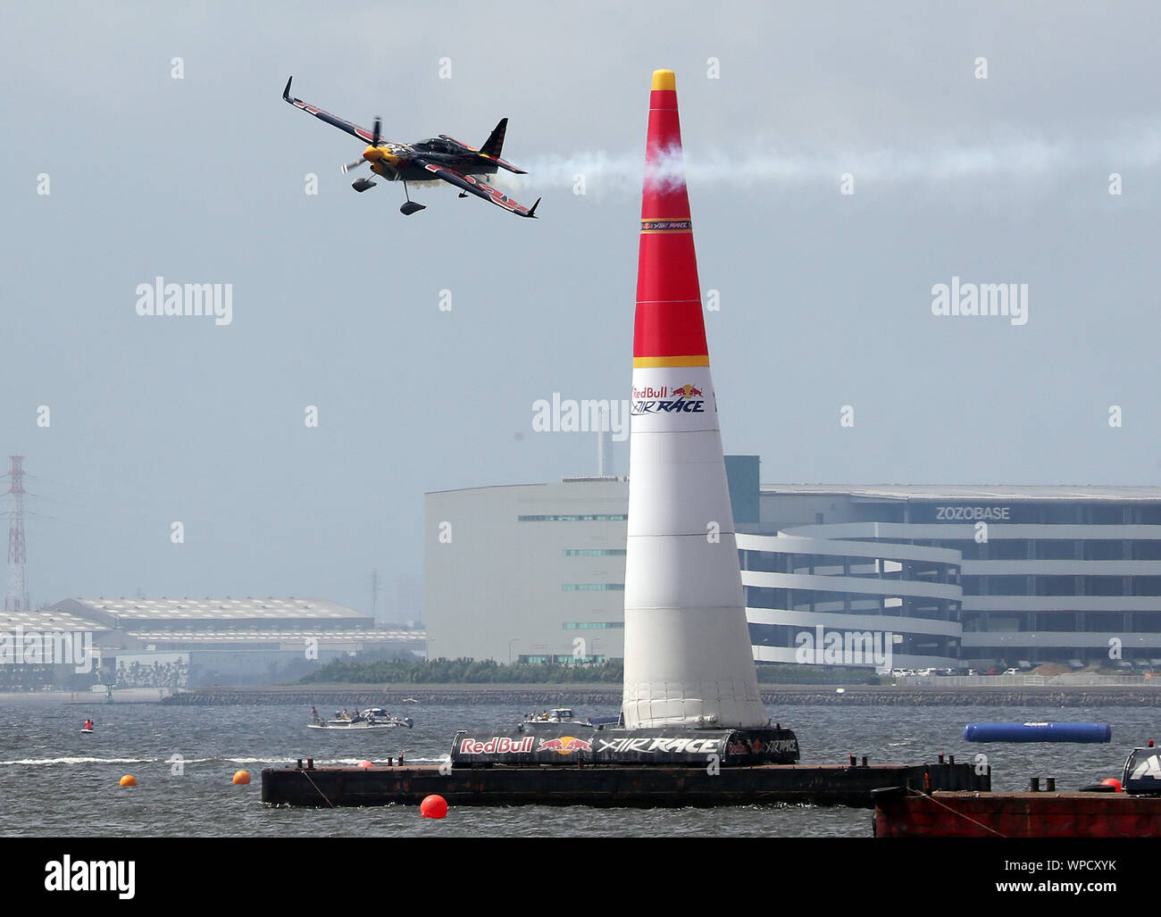 Chiba, Japan. 8th Sep, 2019. American pilot Kirby Chambliss passes a ...