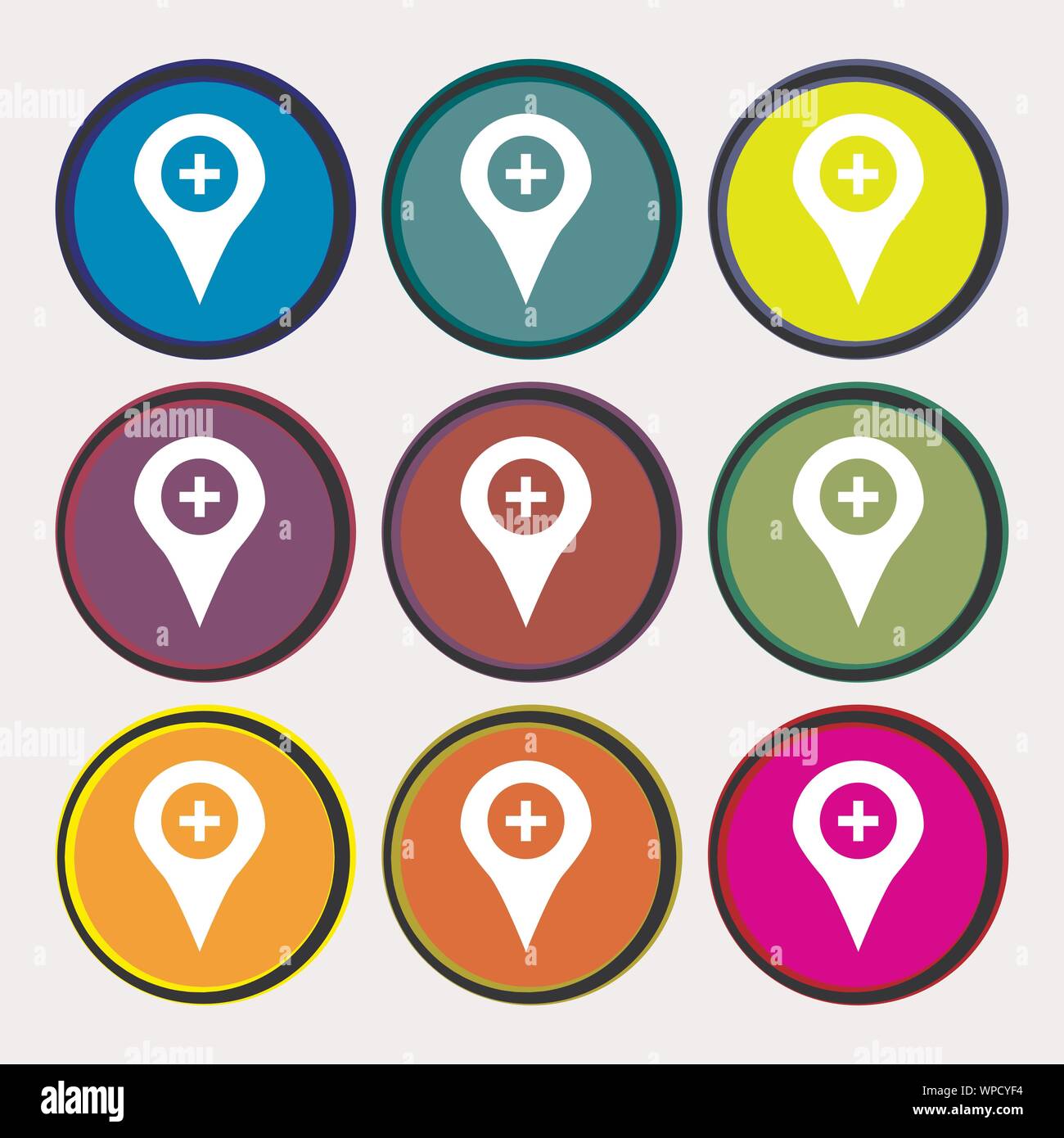 Plus map pointer gps location Stock Vector Images - Alamy