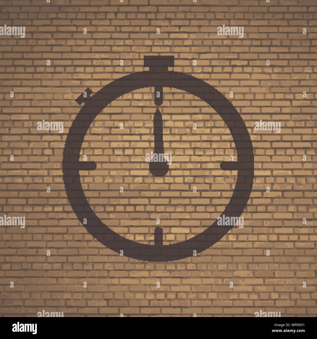 Timer icon symbol Flat modern web design with long shadow and space for ...