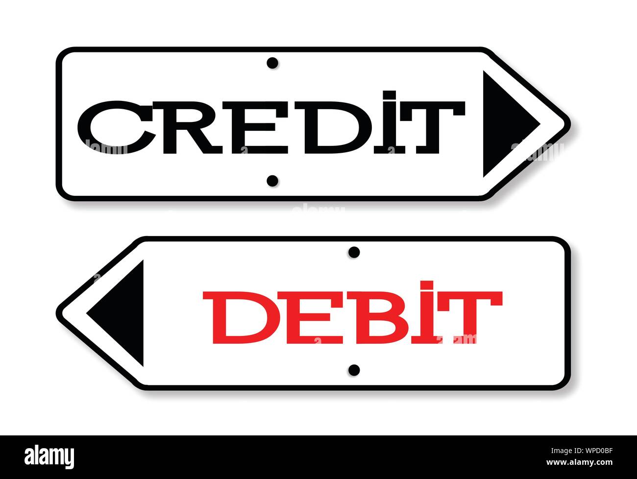 Credit Debit Arrows Stock Vector Image & Art - Alamy