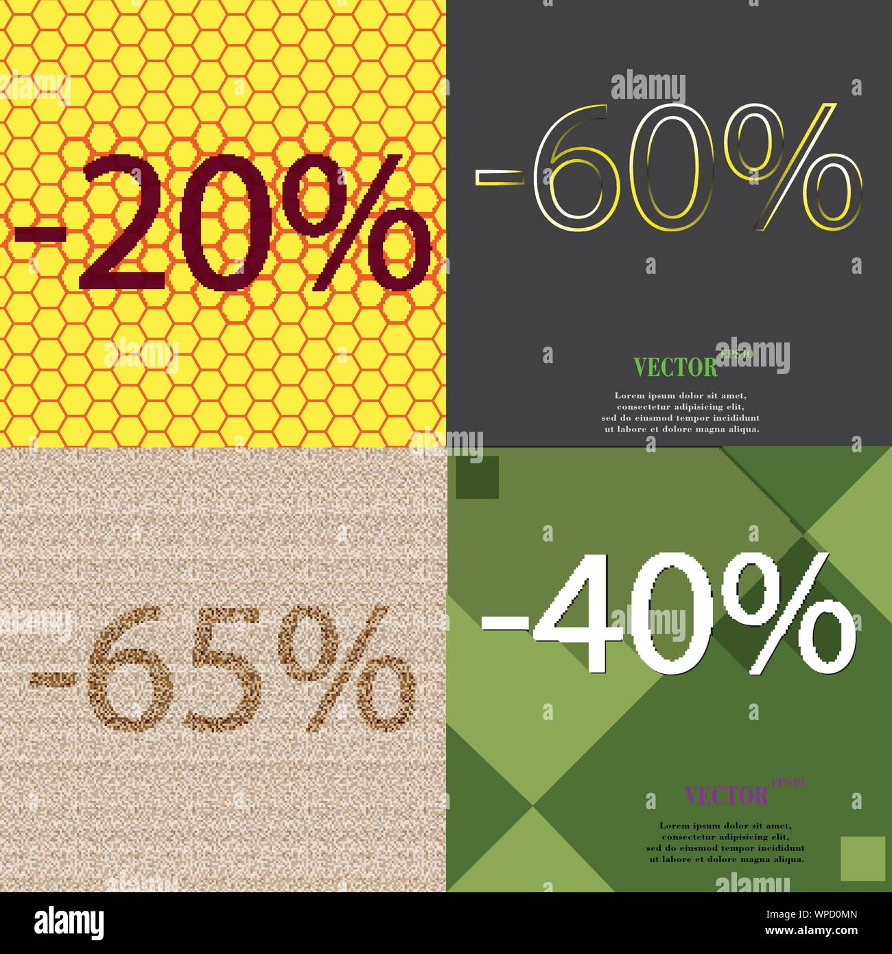 Set of Holiday discounts, store a percentage of sales. On abstract ...