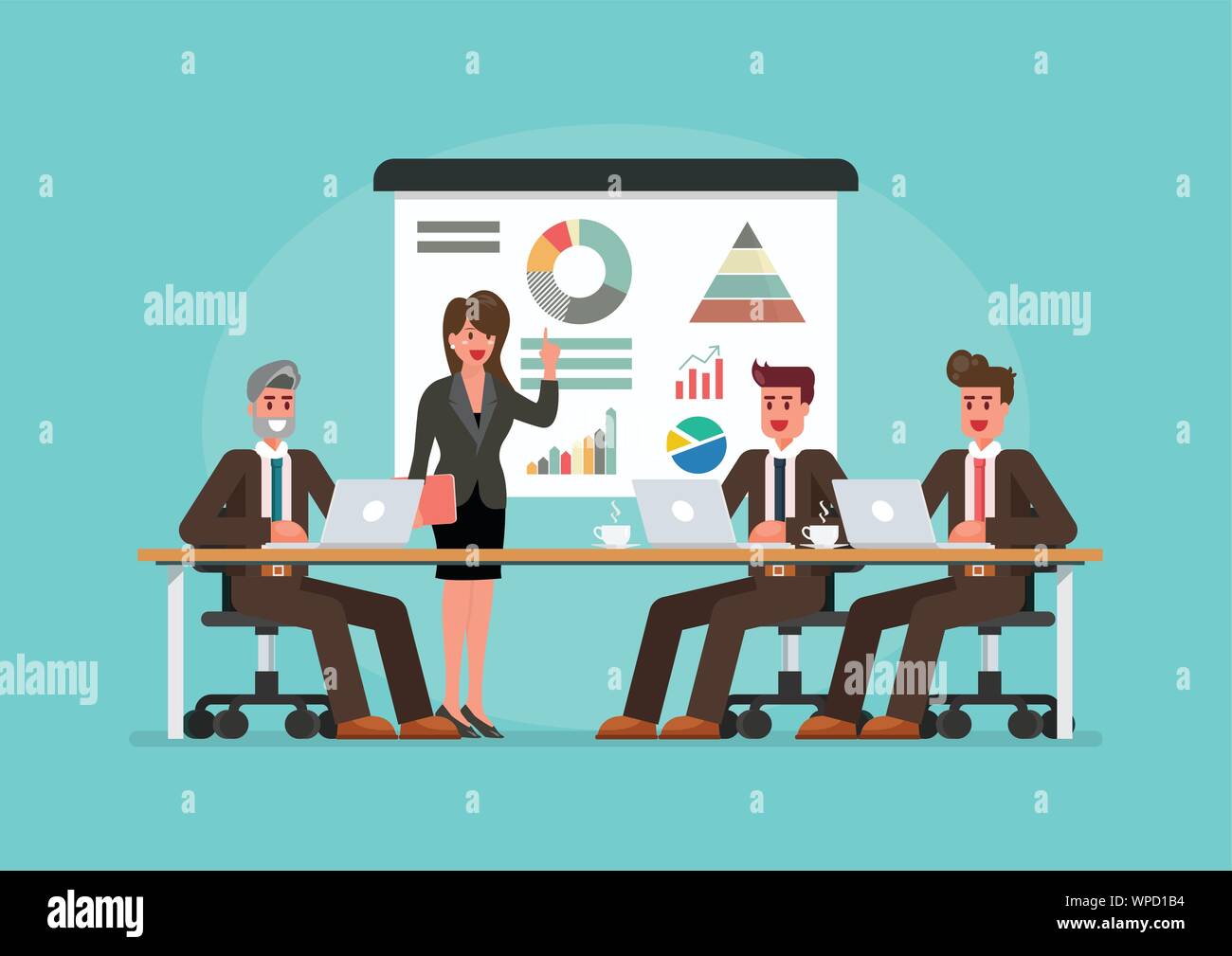 Management meeting cartoon Stock Vector Images - Alamy