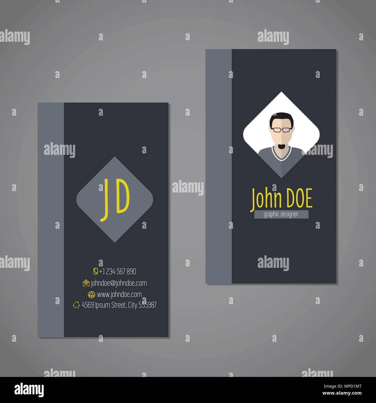 Modern dark office concept Stock Vector Images - Alamy