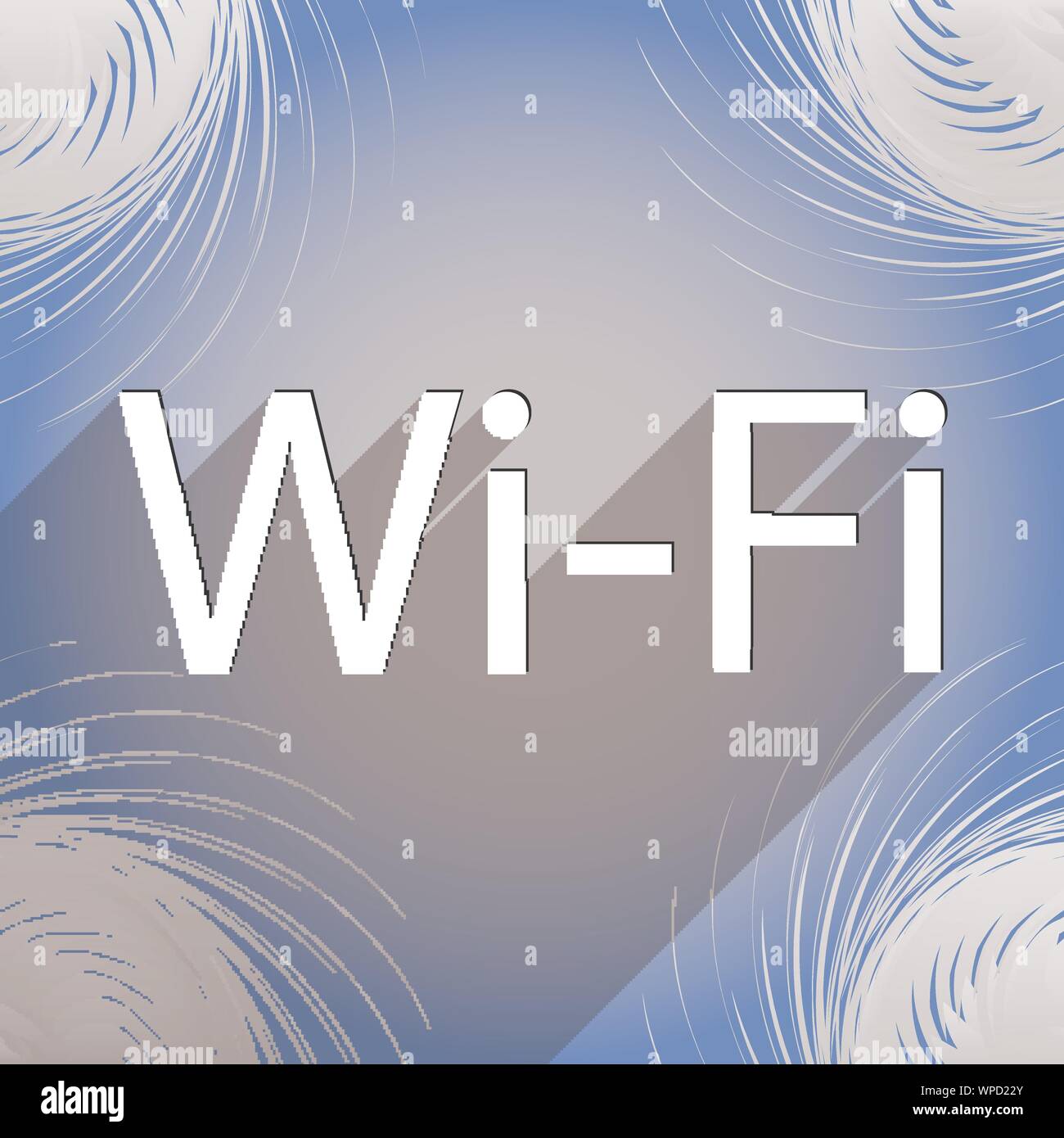 Free wifi icon symbol Flat modern web design with long shadow and space ...