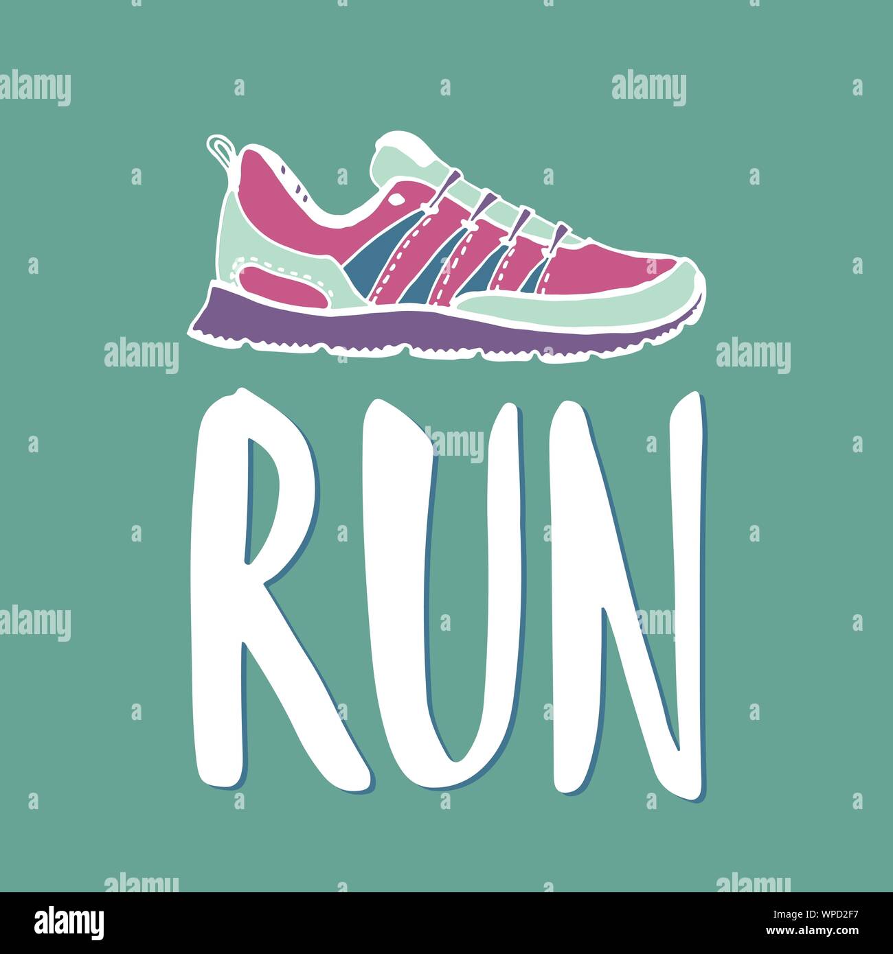 Run lettering. Running typography. Sport motivation quote. Motivational ...