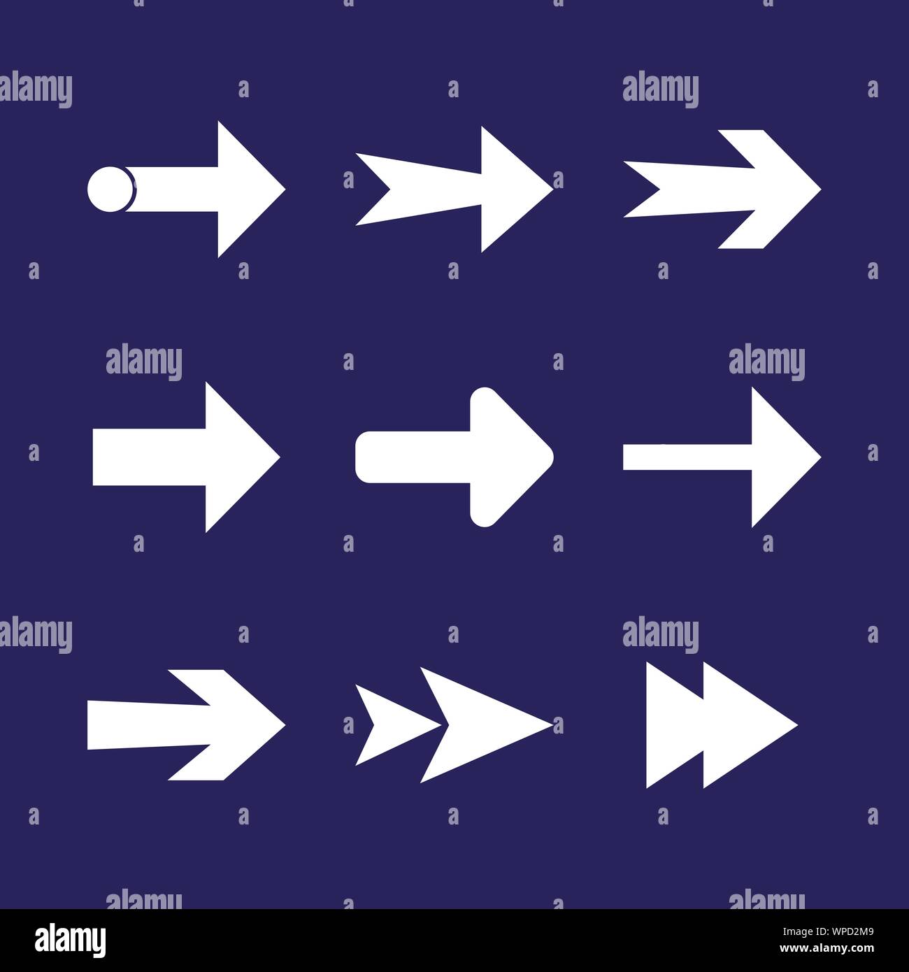 Flat arrow hi-res stock photography and images - Alamy