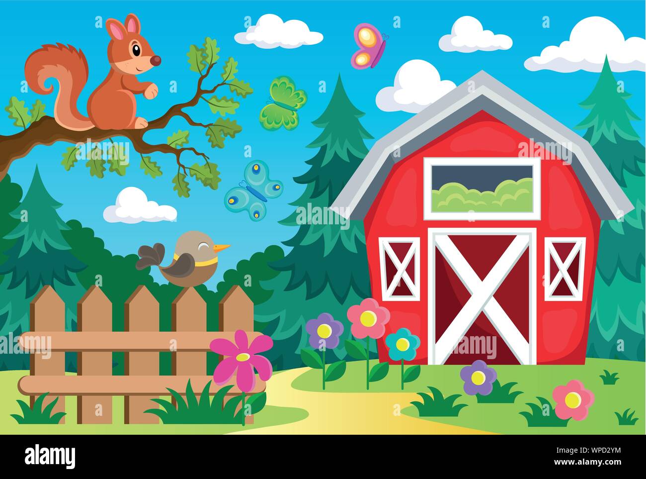 Farm topic background 2 Stock Vector Image & Art - Alamy