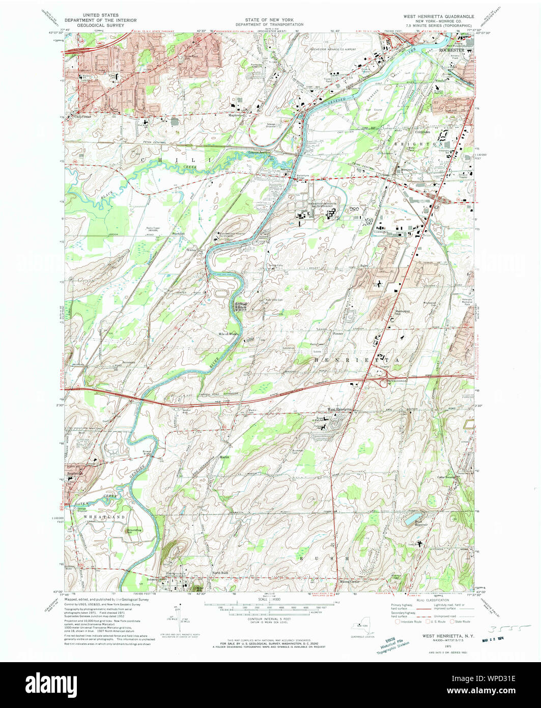 Map of henrietta hi-res stock photography and images - Alamy