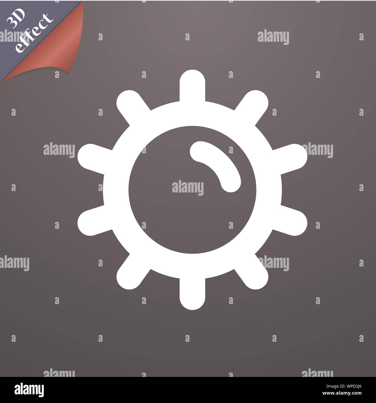 Sun icon symbol. 3D style. Trendy, modern design with space for your ...
