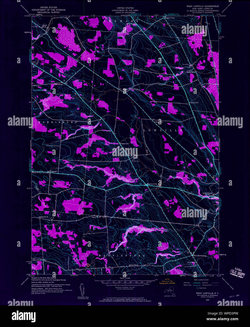 Lowville map hi-res stock photography and images - Alamy