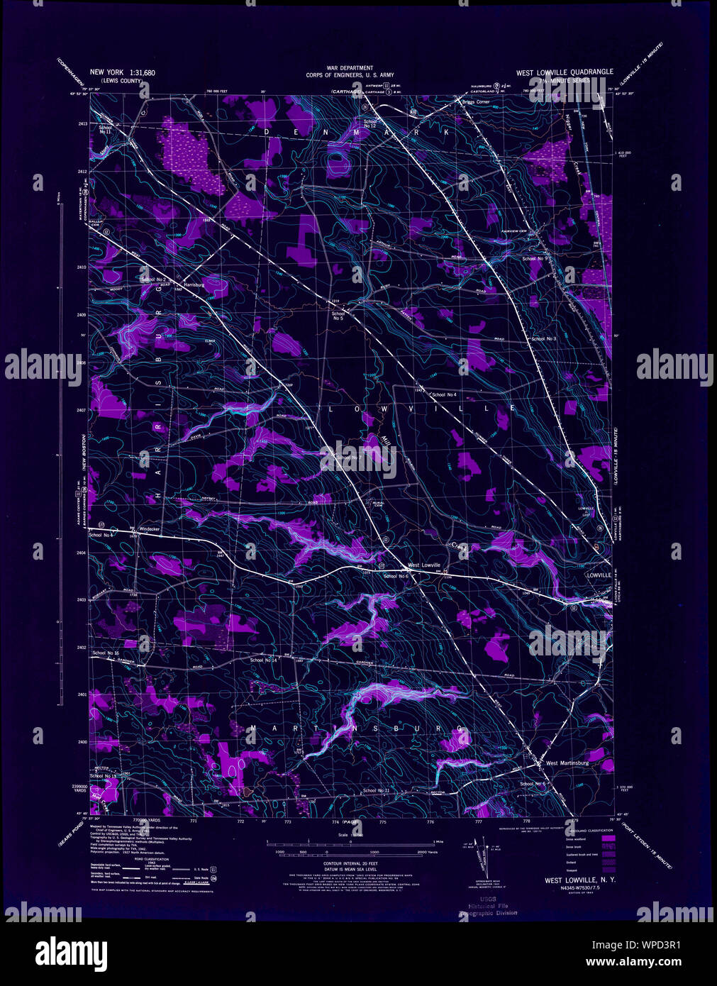 Map of lowville hi-res stock photography and images - Alamy