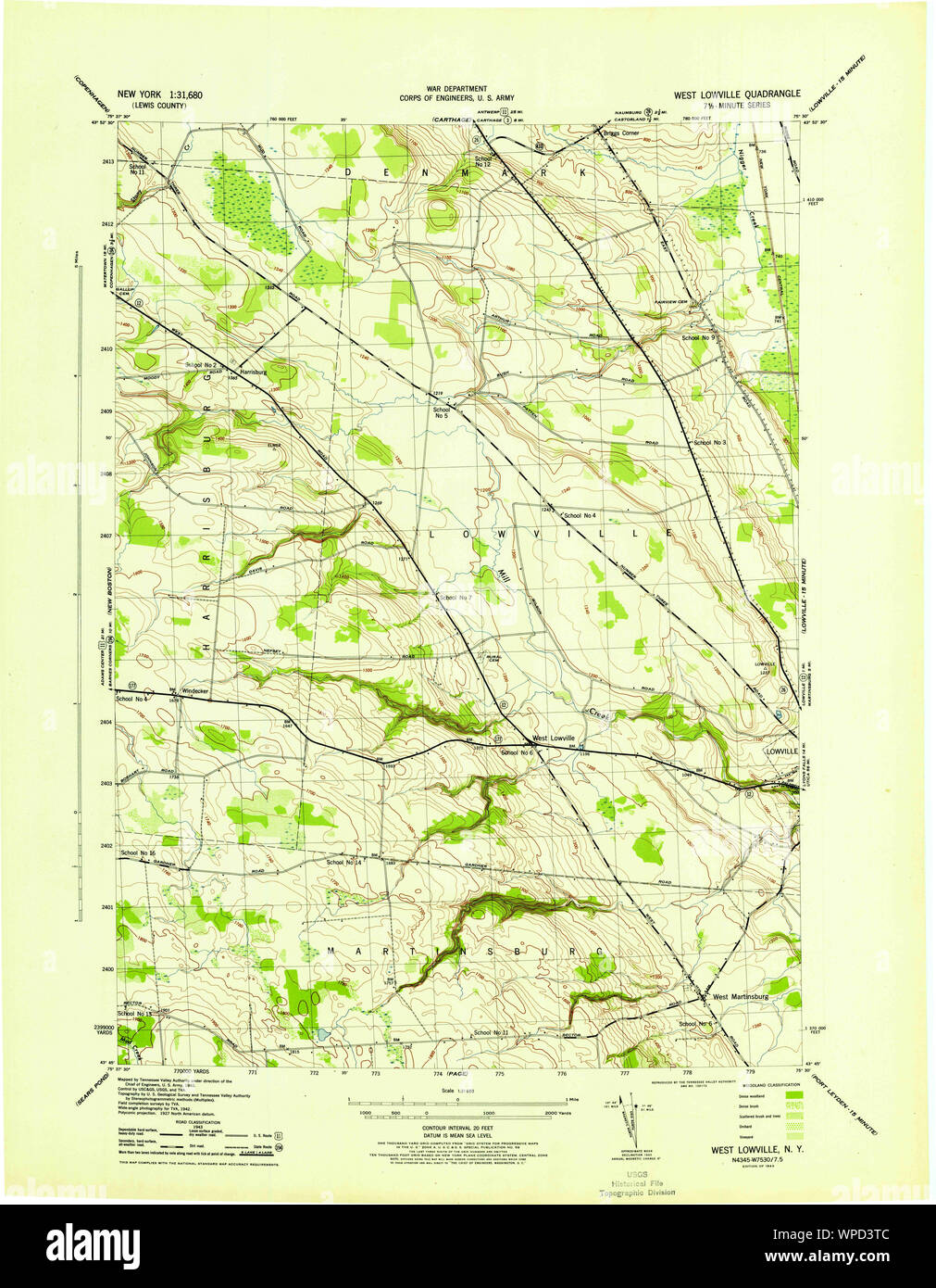 Lowville map hi-res stock photography and images - Alamy