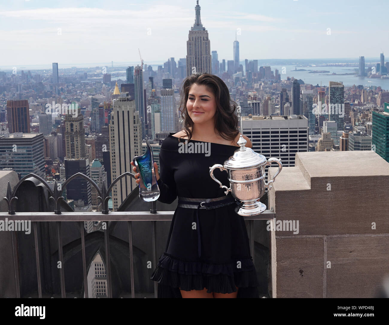 New York, USA. 8th Sep, 2019. US Open winner Bianca Andreescu poses ...