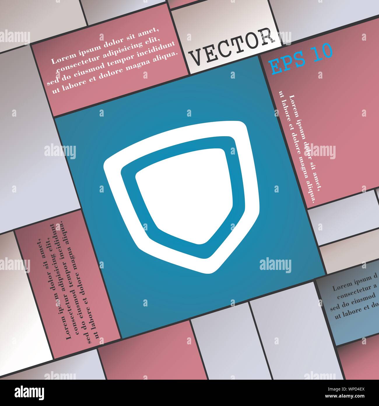 shield icon sign. Modern flat style for your design. Vector Stock ...