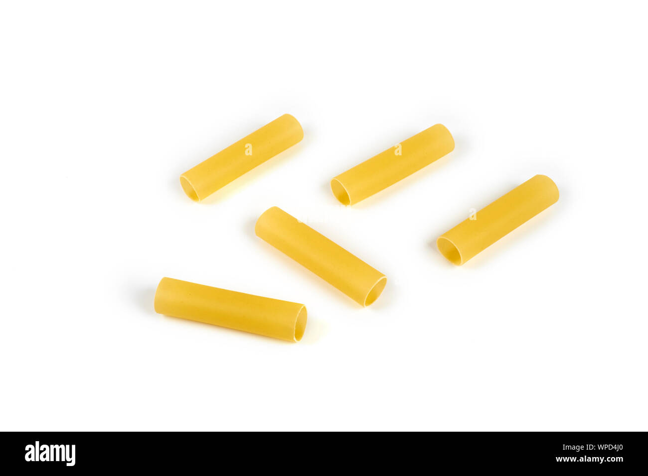 Italian cannelloni pasta tubes isolated over white background Stock ...