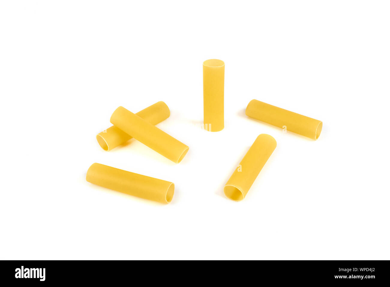 Italian cannelloni pasta tubes isolated over white background Stock ...