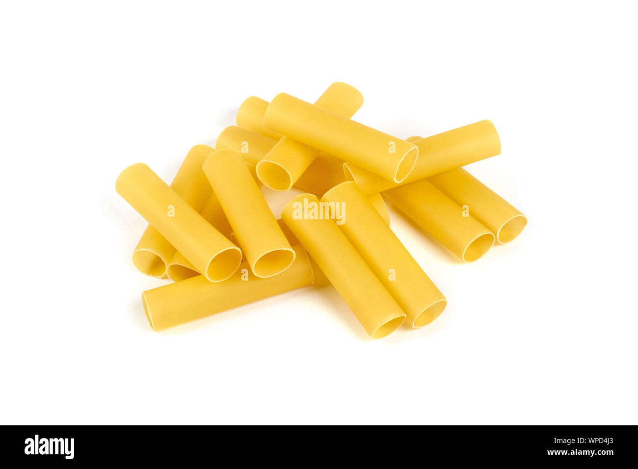 Italian cannelloni pasta tubes isolated over white background Stock ...
