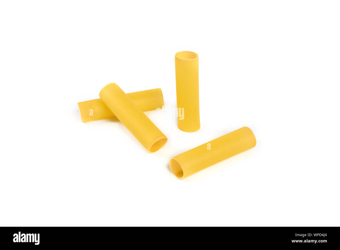 Italian cannelloni pasta tubes isolated over white background Stock ...
