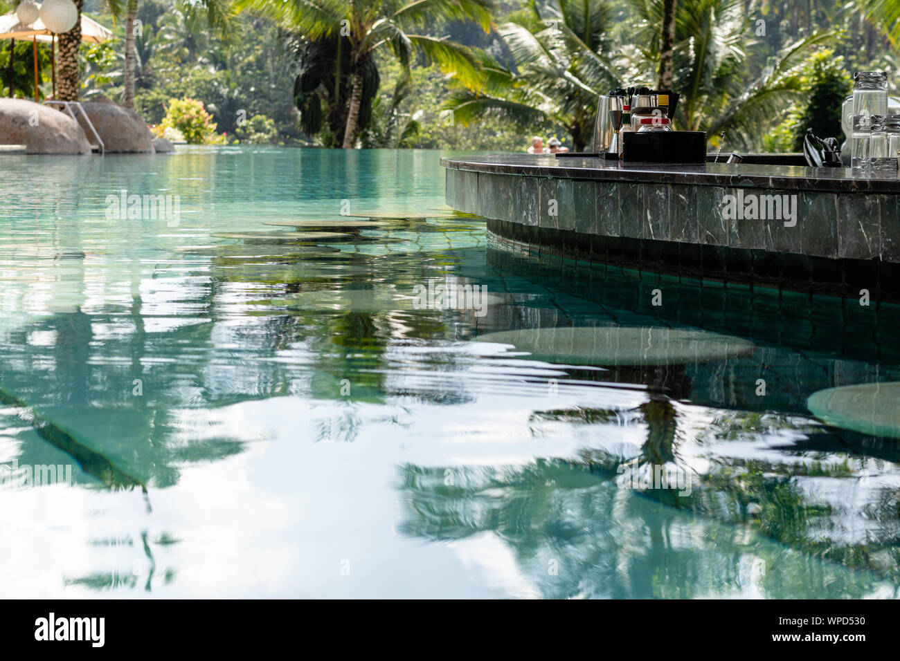 A luxury infinity pool in a tropical resort Stock Photo - Alamy