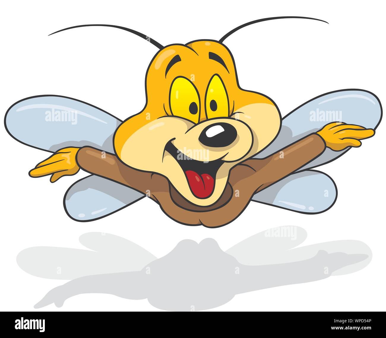 Flying Happy Beetle Stock Vector Image & Art - Alamy