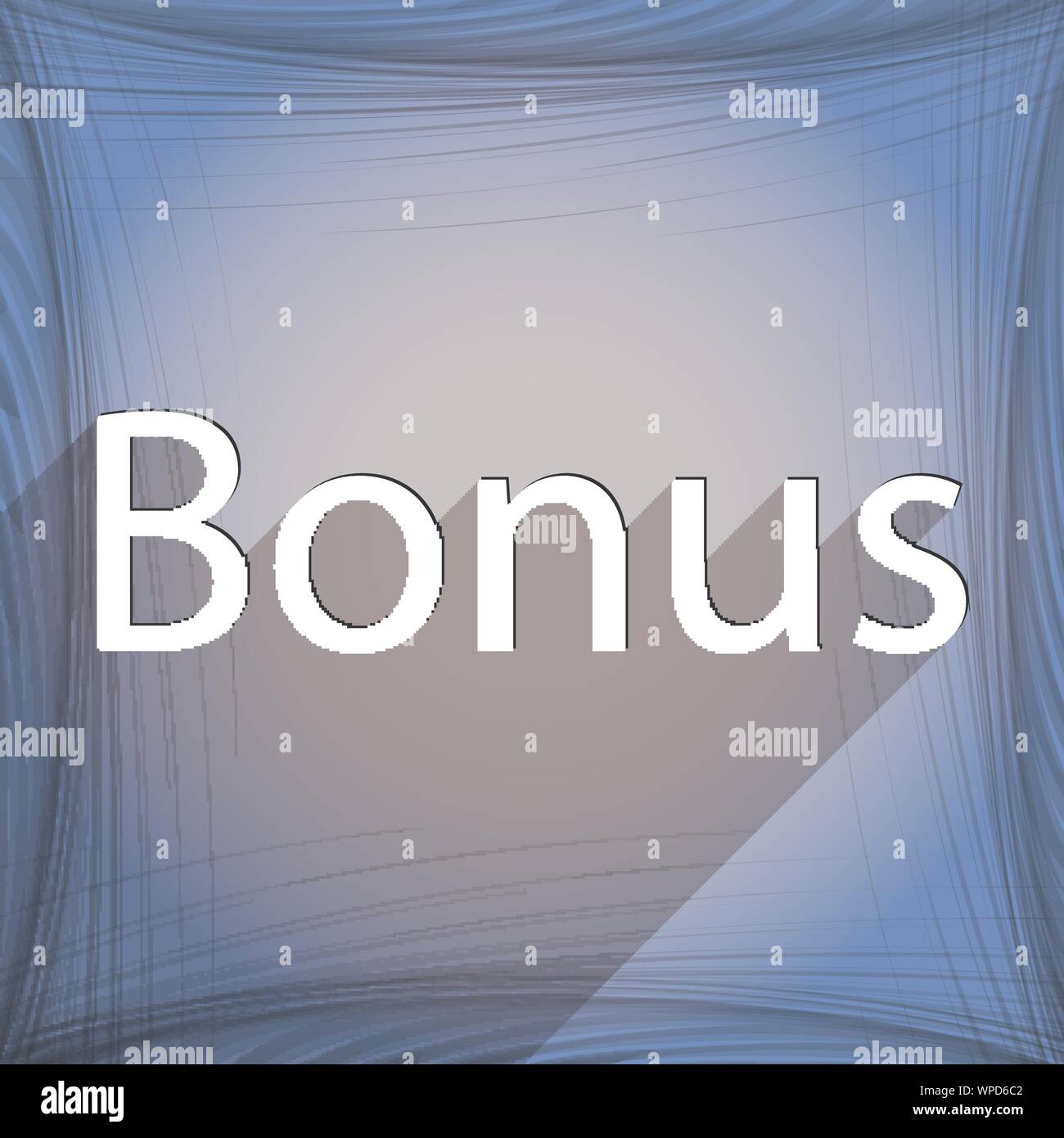 Bonus icon symbol Flat modern web design with long shadow and space for ...