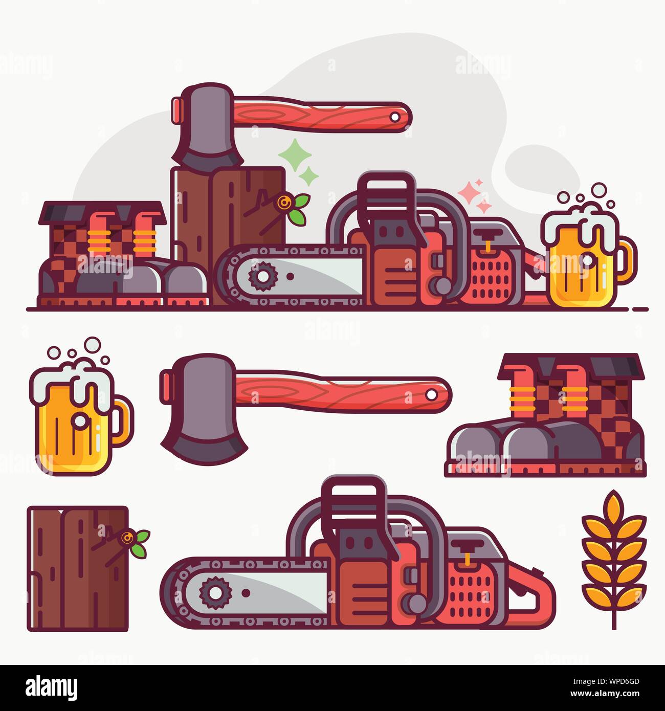 Logging timber Stock Vector Images - Alamy