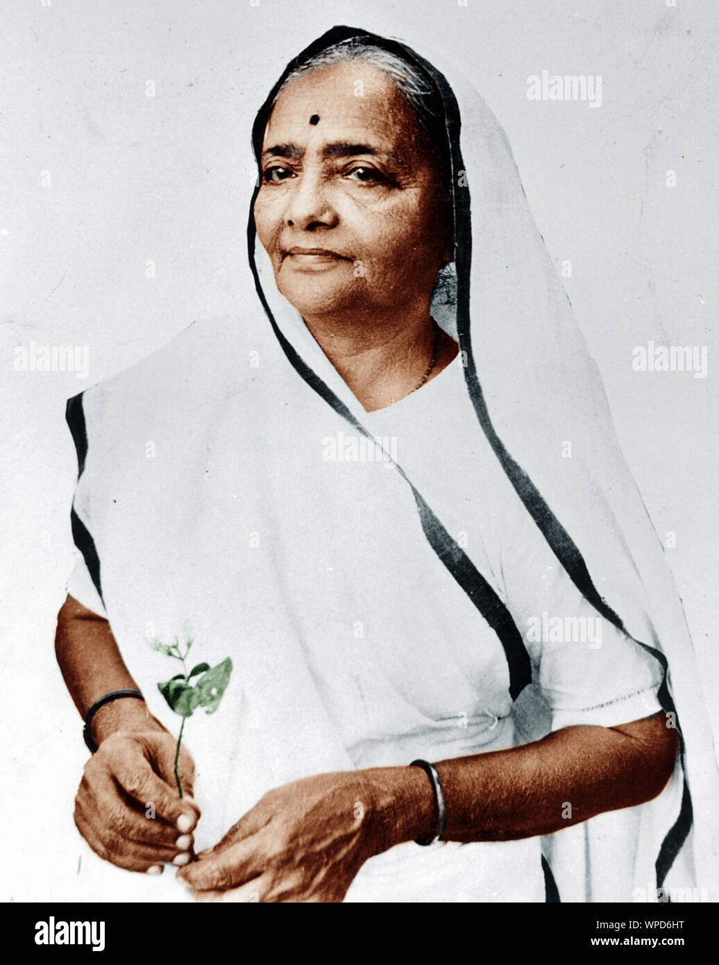 Old vintage photo of Kasturba Gandhi, India, Asia, 1930 Stock Photo - Alamy