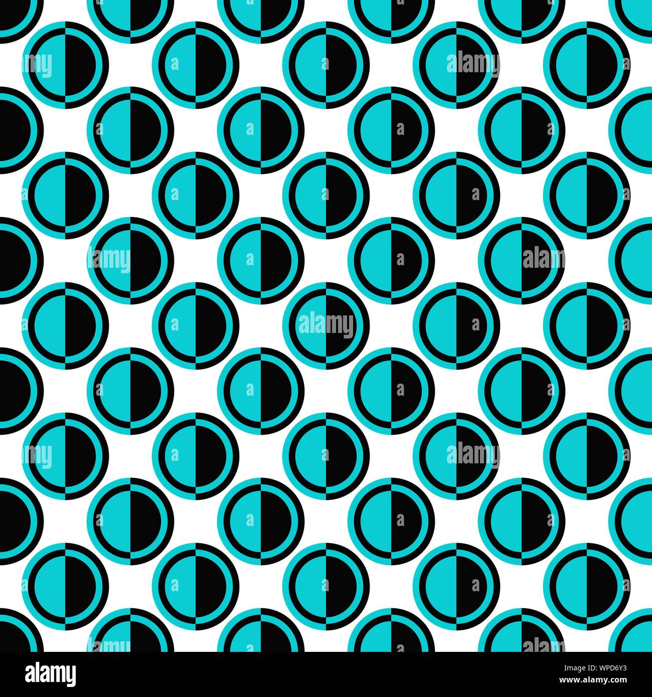 Seamless geometric circle pattern design background - colored vector ...