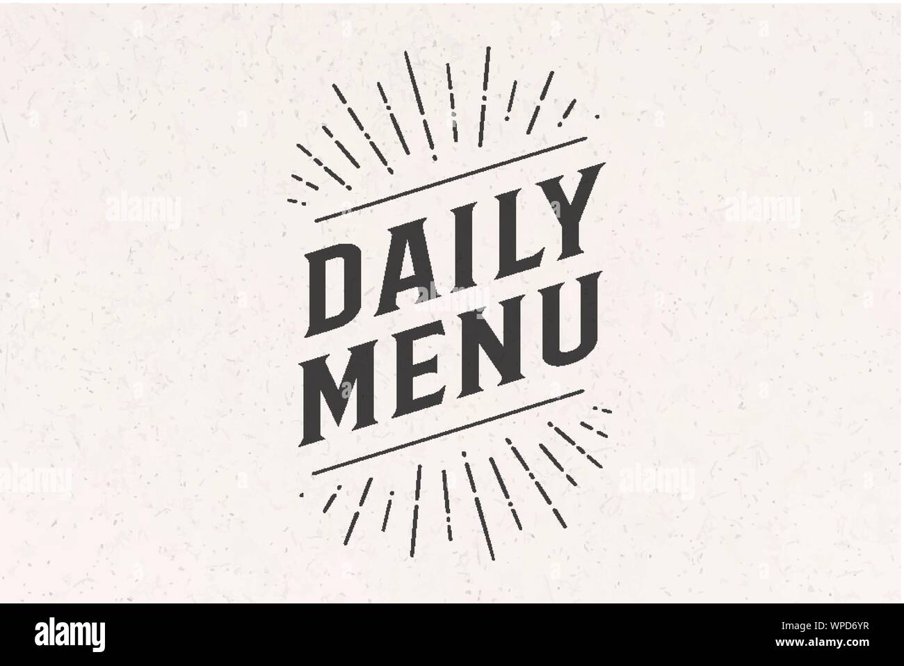 Daily Menu, Lettering. Wall decor, poster, sign, quote Stock Vector ...