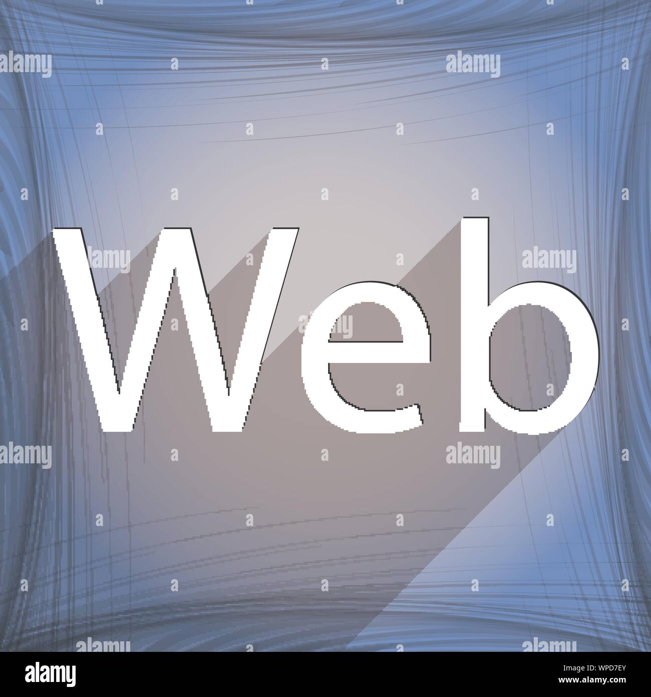 Web icon symbol Flat modern web design with long shadow and space for ...