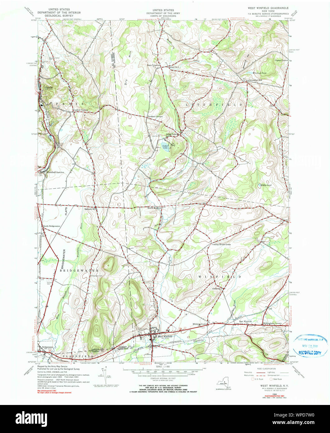 Map of winfield Cut Out Stock Images & Pictures - Alamy