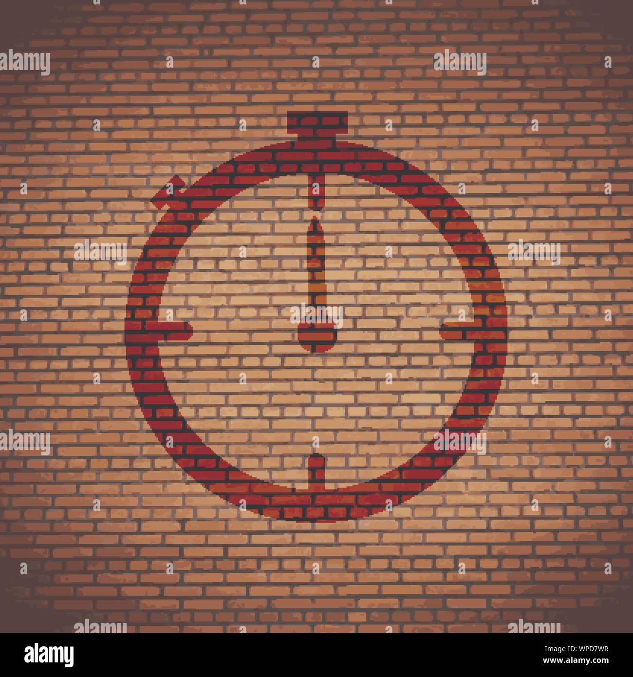 Timer icon symbol Flat modern web design with long shadow and space for ...