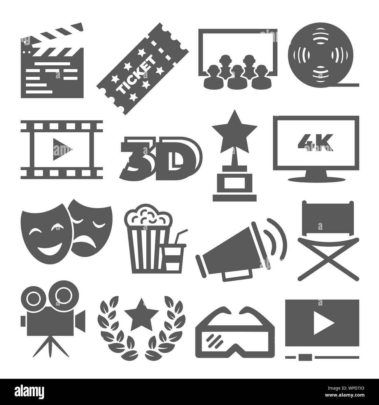 Cinema popcorn on white Stock Vector Images - Alamy