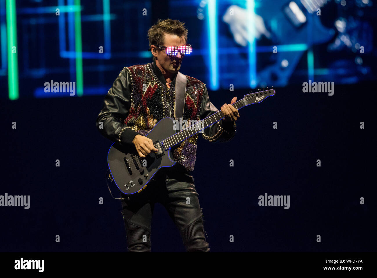 Copenhagen, Denmark. 8th Sep, 2019. The English rock band Muse performs ...