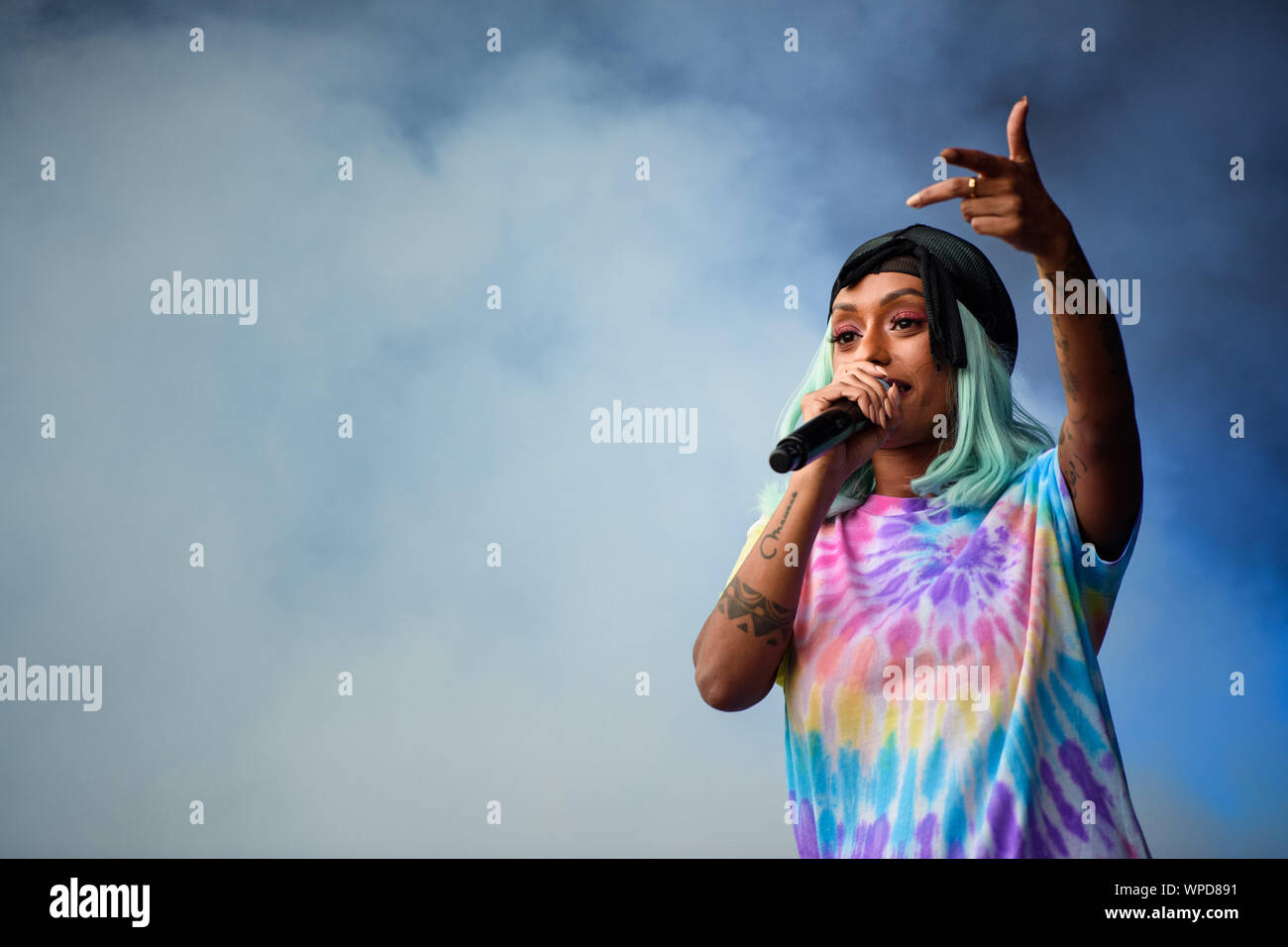 Berlin, Germany. 08th Sep, 2019. Nura, rapper and singer, performs ...