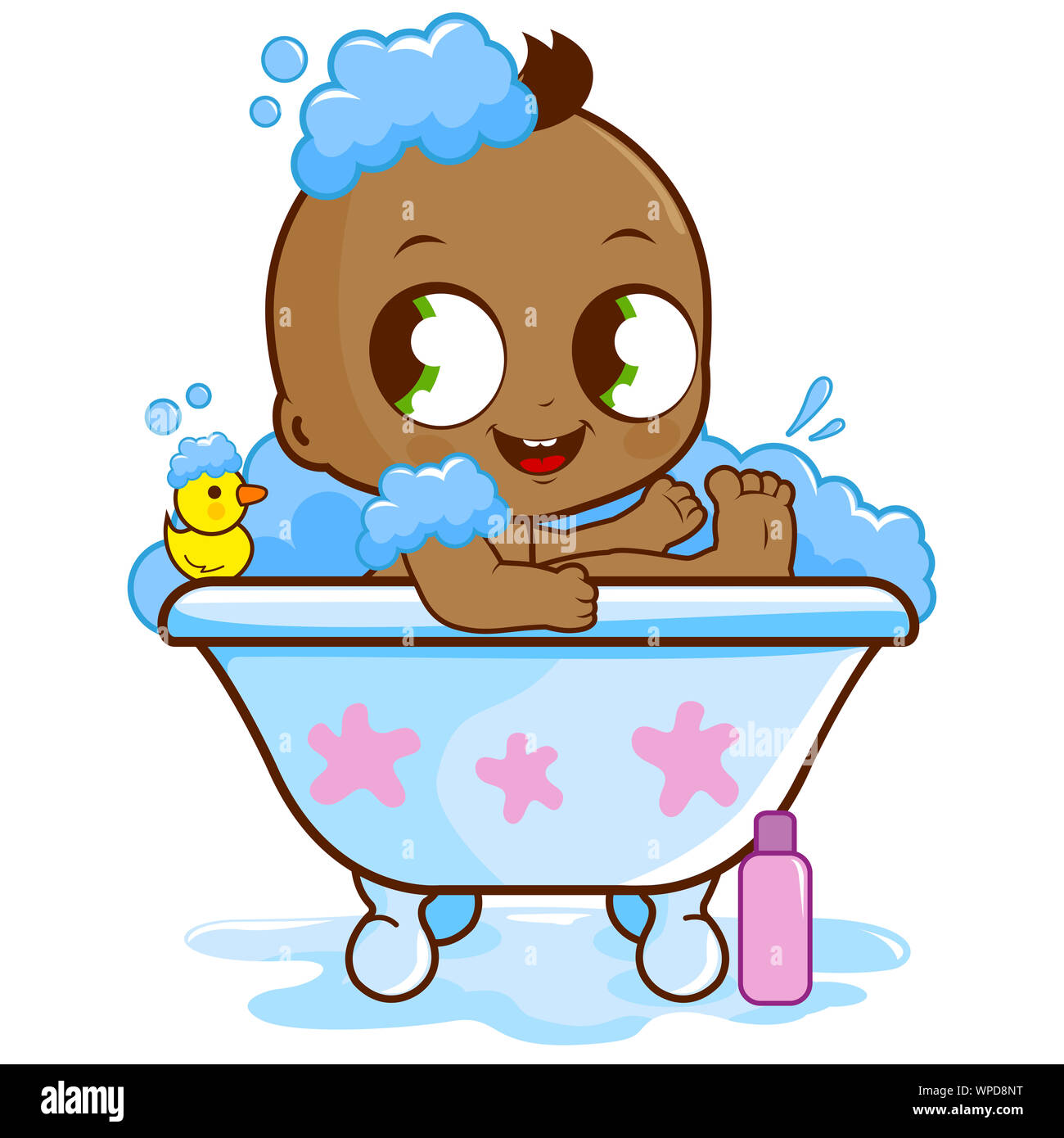 Cartoon Baby Bath