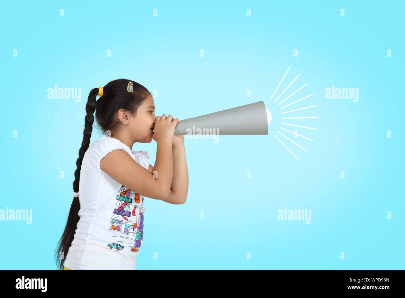 Child megaphone hi-res stock photography and images - Alamy