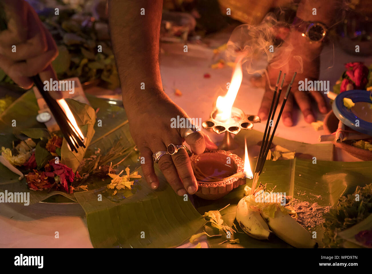 Art of rituals in India Stock Photo - Alamy