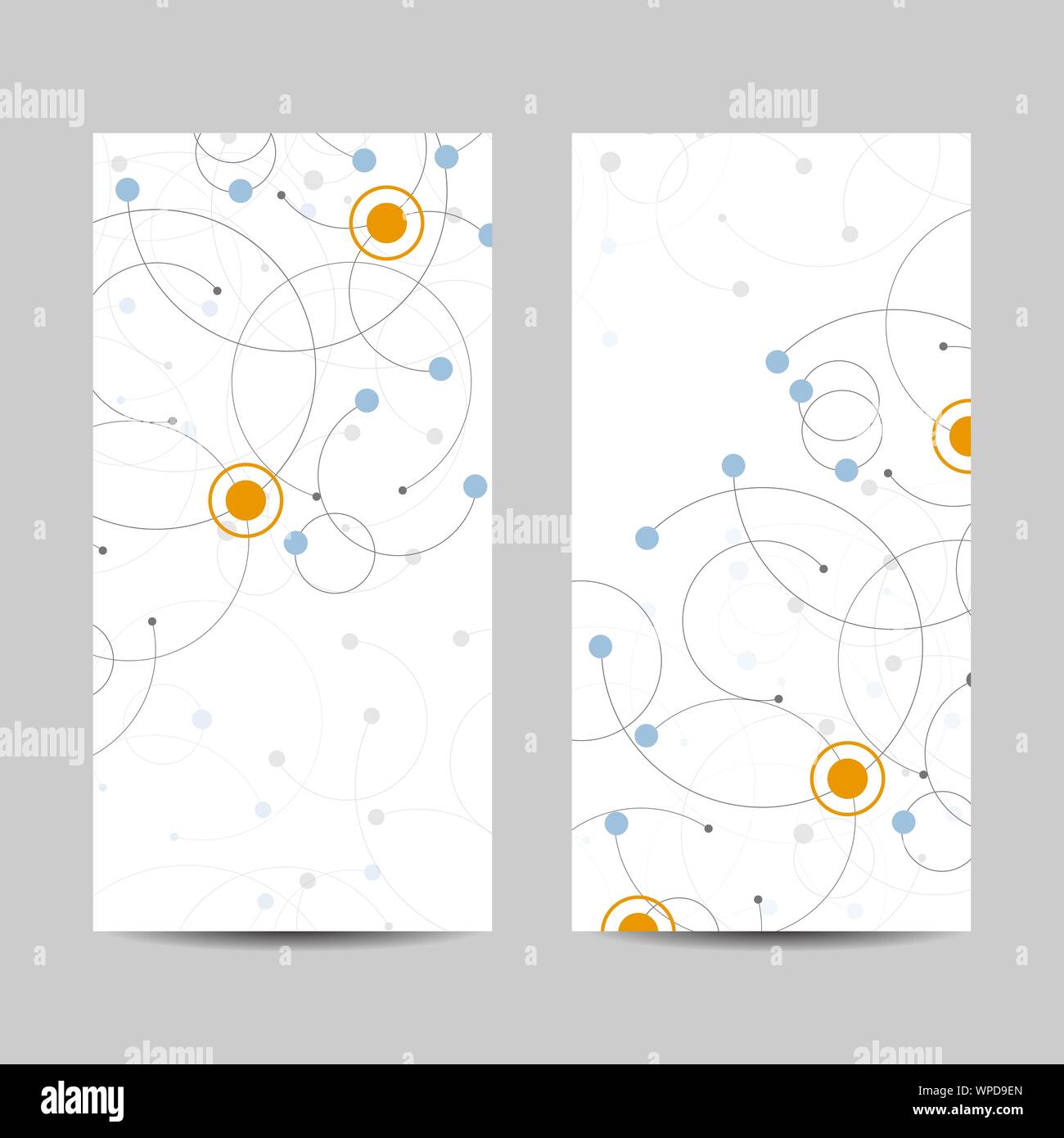 Set of vertical banners. Abstract geometric background with connected ...