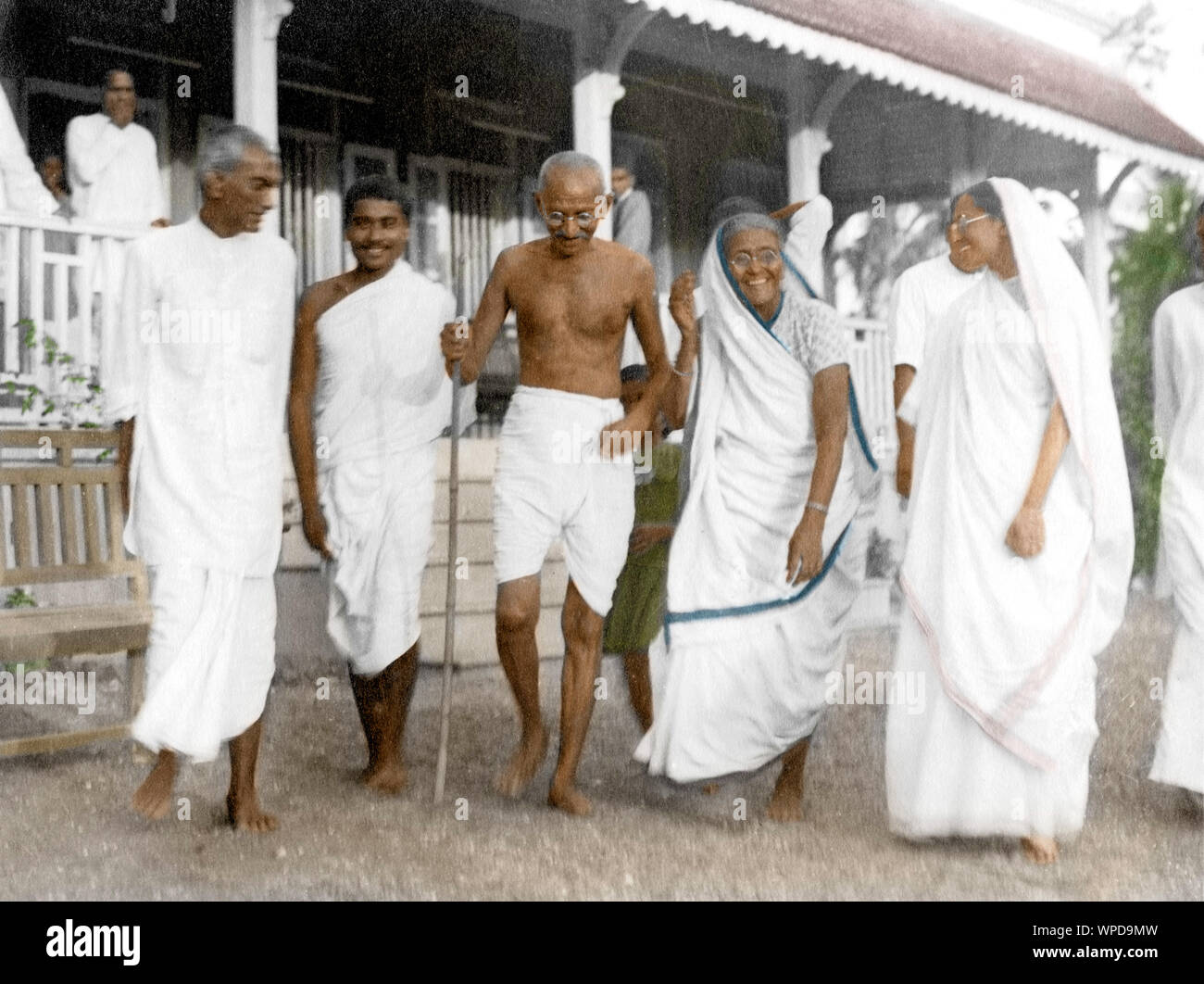 Mahatma gandhi walking hi-res stock photography and images - Alamy